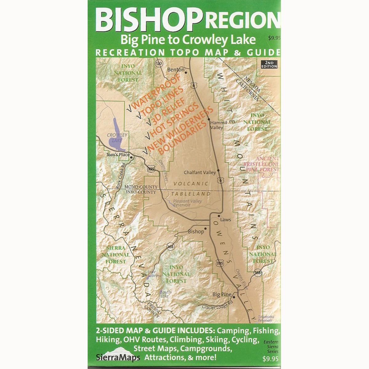 Sierramaps Bishop Region Map - Eastside Sports
