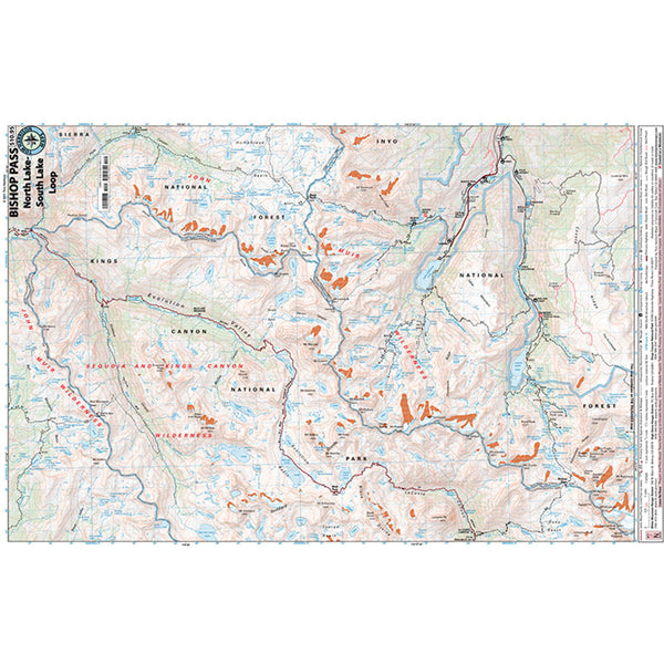 Tom Harrison Bishop Pass and North Lake South Lake Loop Map - Eastside ...